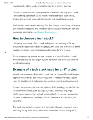 What Is Tech Stack Mean? Learn How It Works Including Benefits | PDF