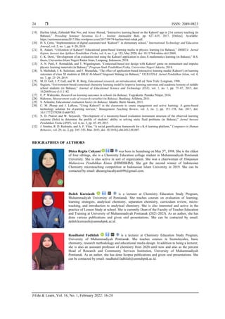 Kahoot!-based evaluation instruments on acid-base materials | PDF