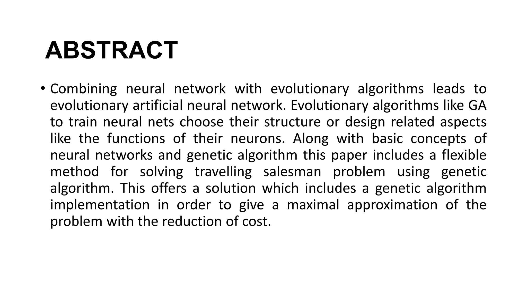 2 Neural Networks Using Genetic Algorithms Pptx