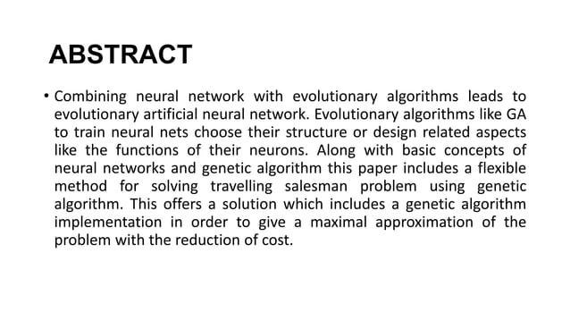 2 Neural Networks Using Genetic Algorithmspptx