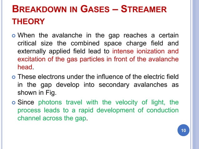 Streamer Theory of Breakdown in Gases.pptx | Chemistry | Science