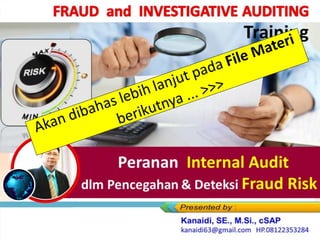 Fraud Prevention _Training "FRAUD & INVESTIGATIVE AUDITING". | PPT