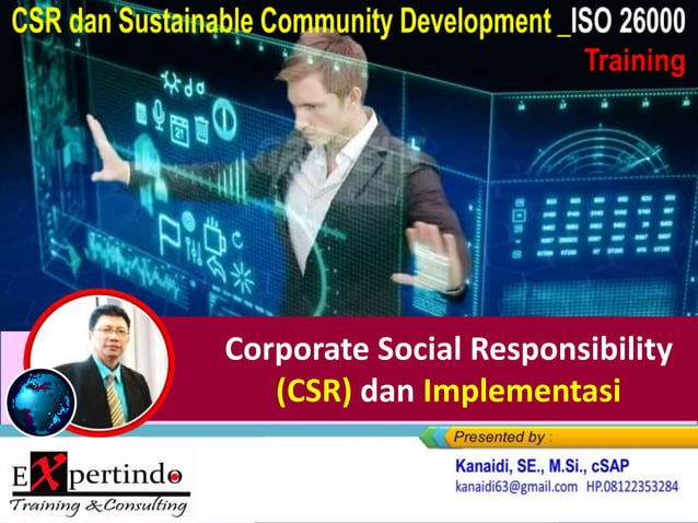 Konsep CSR & Implementasi _Training "CSR & SUSTAINABLITY COMMUNITY ...