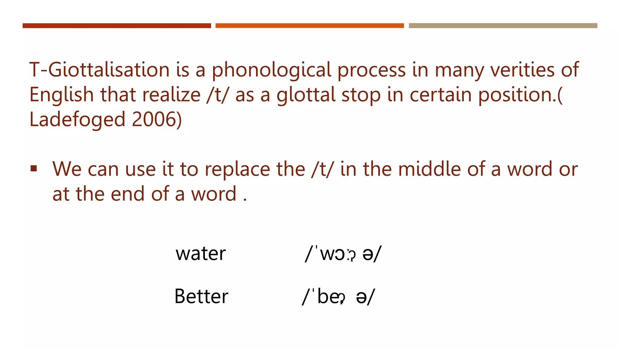 Aspiration and Glottalisation | PPTX
