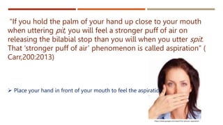 Aspiration and Glottalisation | PPTX