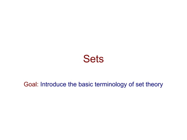 A PowerPoint presentation on sets | PPTX