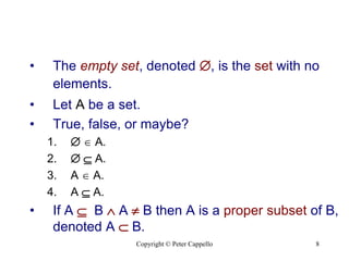 A PowerPoint presentation on sets | PPTX