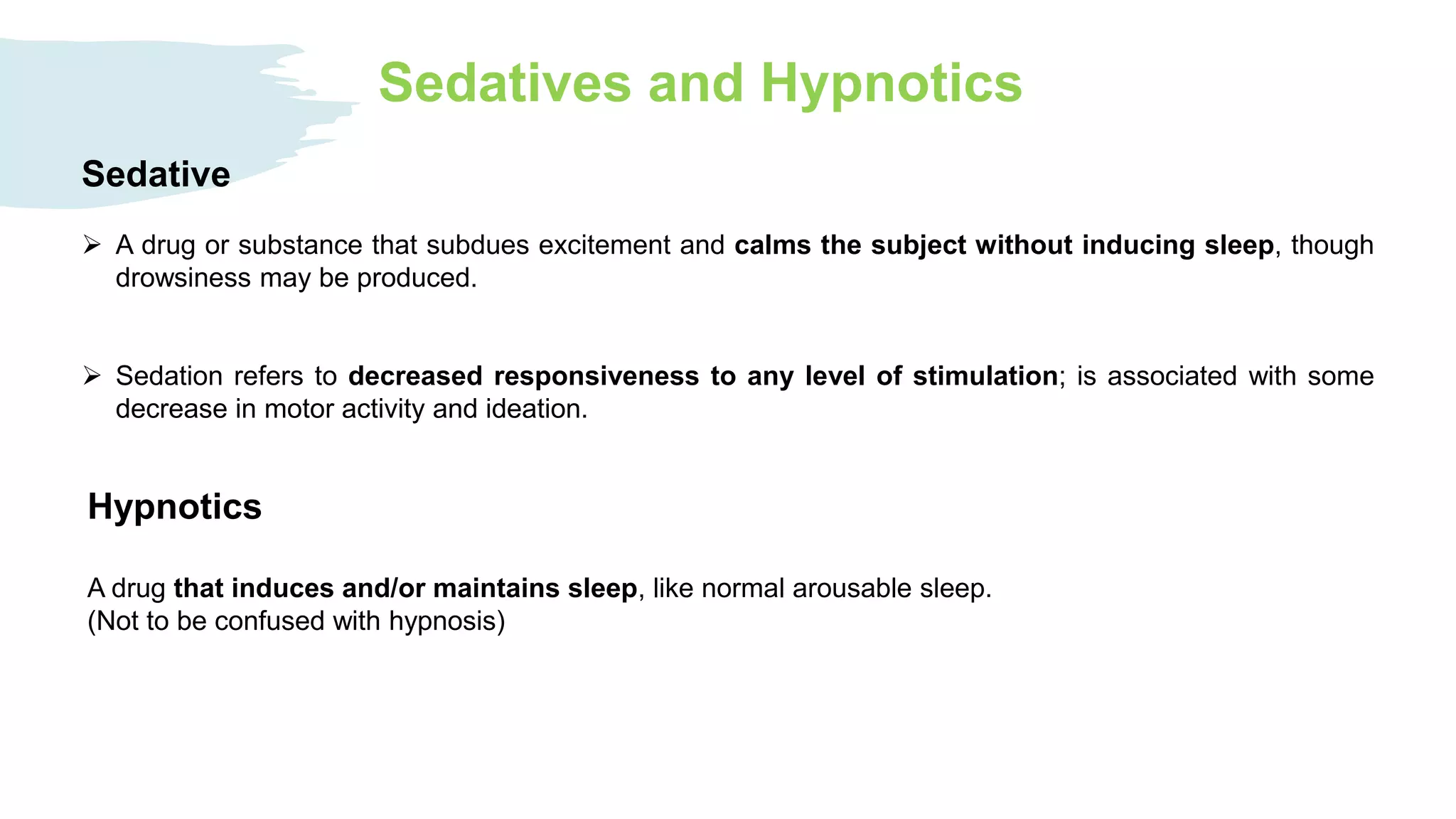 1.Sedatives and Hypnotics.pptx | Illegal Drugs, Tobacco, eCigarettes ...
