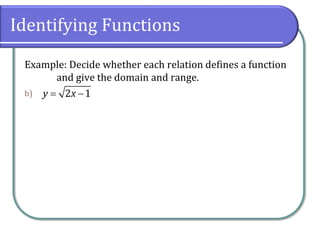 2.1 Basics of Functions and Their Graphs | PDF