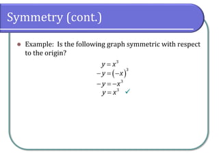 2.2 More on Functions and Their Graphs | PPT