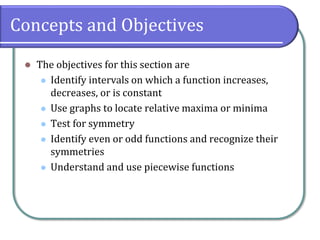 2.2 More on Functions and Their Graphs | PPT