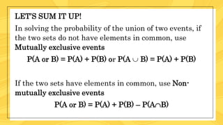 2.1PROBABILITY OF UNION OF TWO EVENTS.pptx