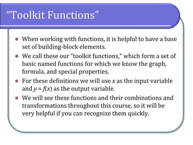 2.5 Transformations of Functions | PPT