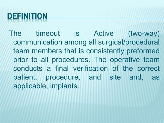 2.1Time Out.pptx | Surgery | Medical Health