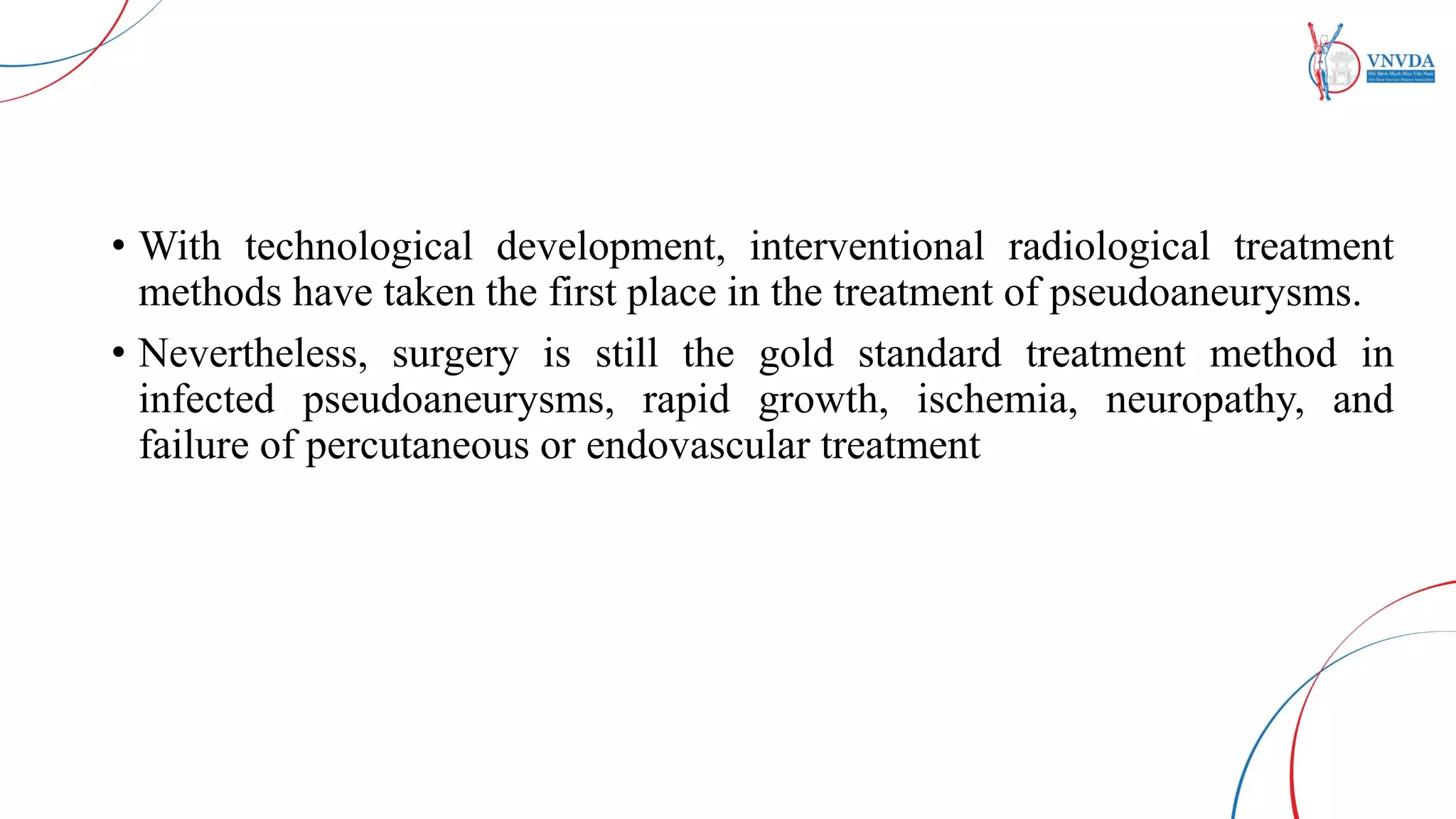 Intervention for Arterial Pseudoaneurysm | PDF