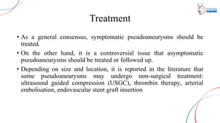 Intervention for Arterial Pseudoaneurysm | PDF