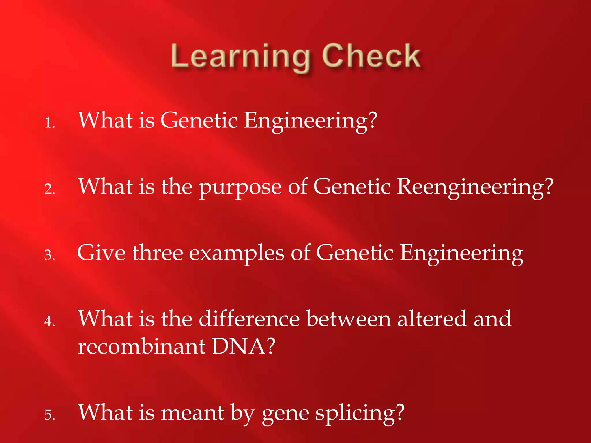 Genetic Engineering.pptx | Biotech and Biomedical Industry | Industries
