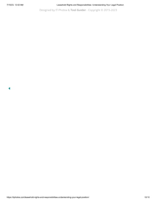 Leasehold Rights and Responsibilities: Understanding Your Legal ...