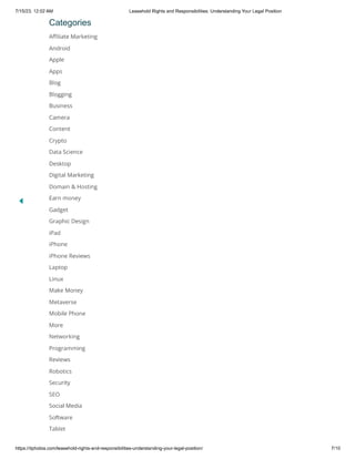 Leasehold Rights and Responsibilities: Understanding Your Legal ...