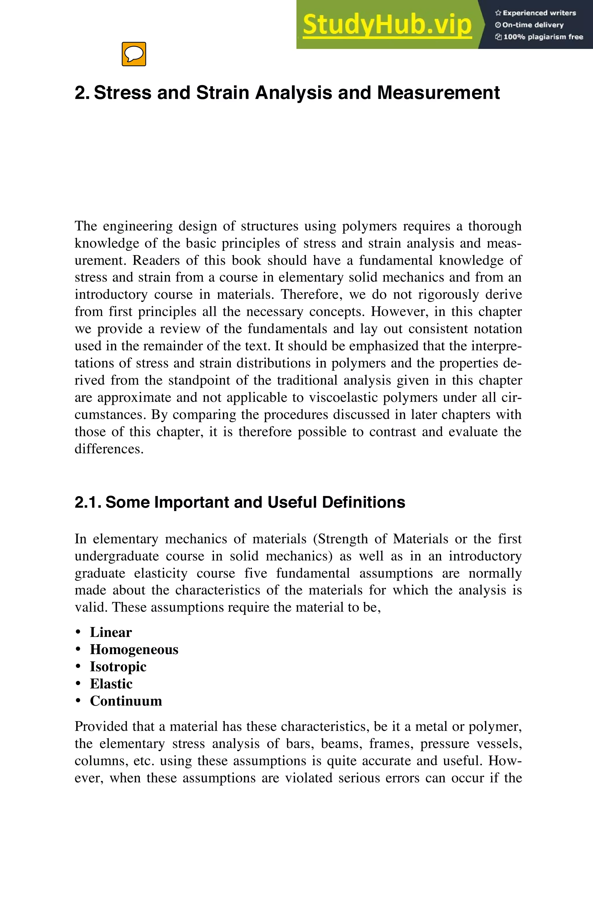 2. Stress And Strain Analysis And Measurement | PDF