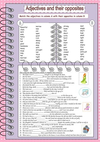 Adjective sentences | PDF