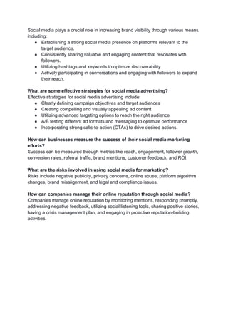 The Role Of Social Media | DOCX