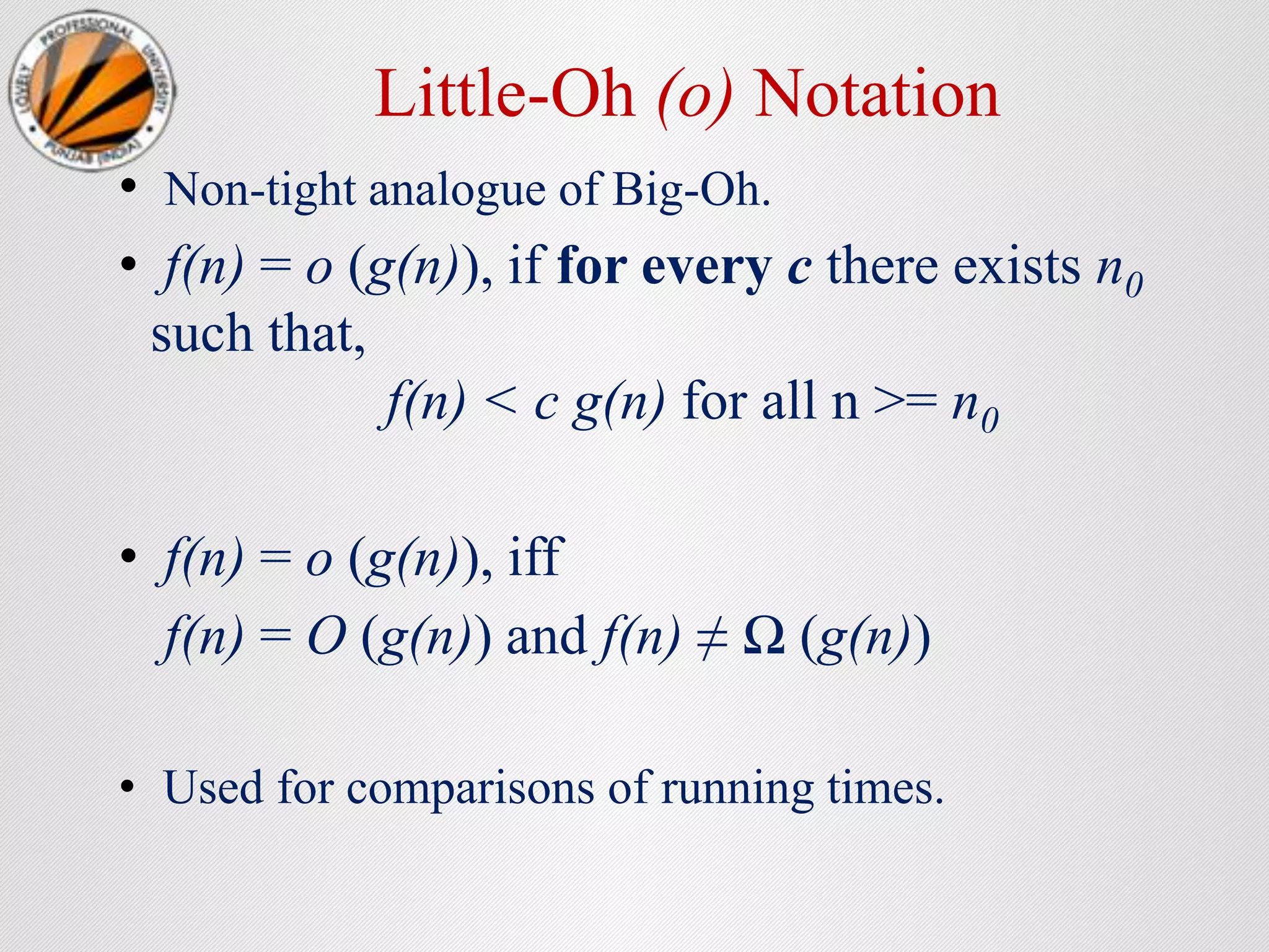 2 Asymptotic Notations And Complexity Analysis Pptx