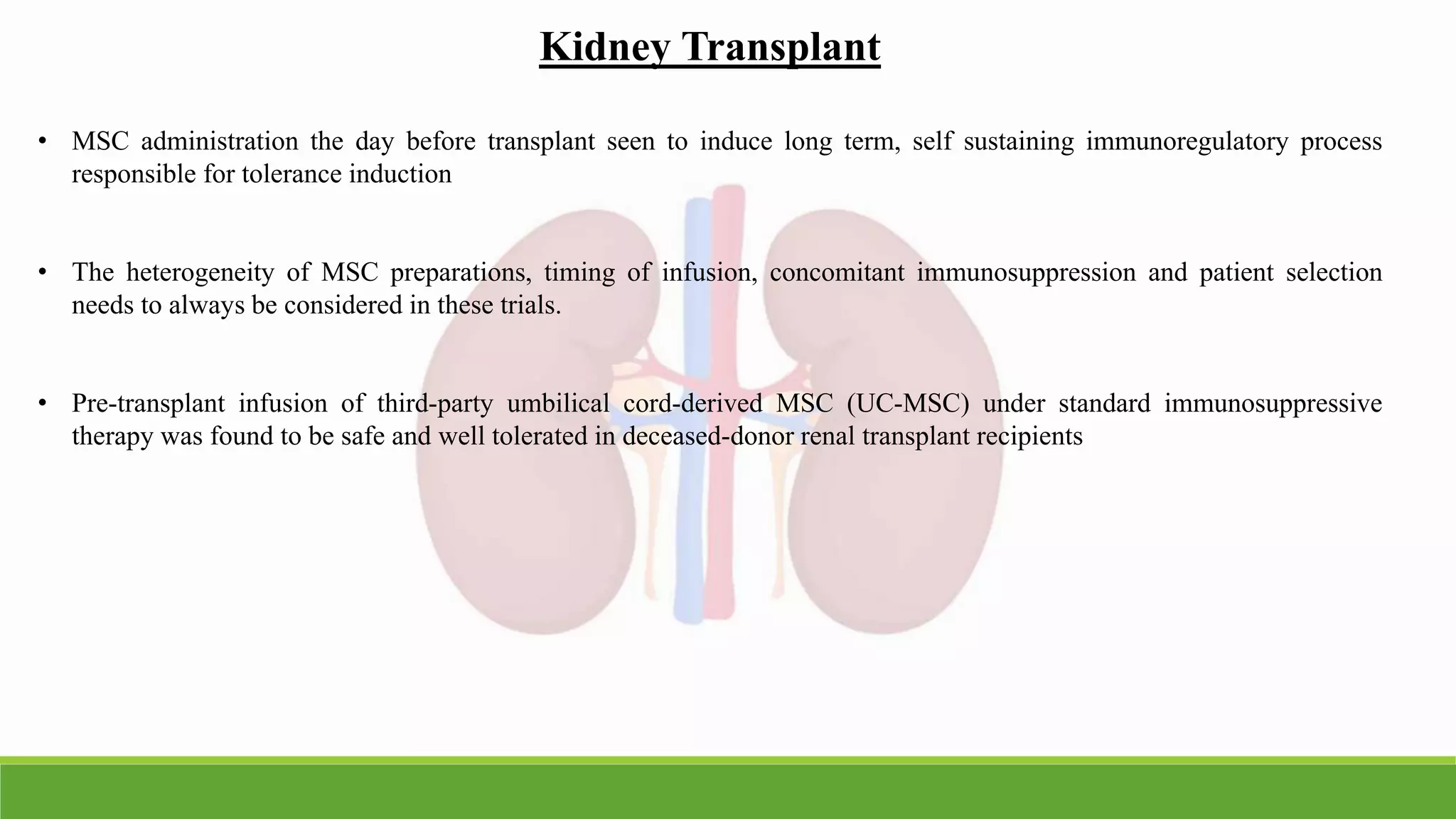 MSC cell therapy in Organ Transplantation | PPTX