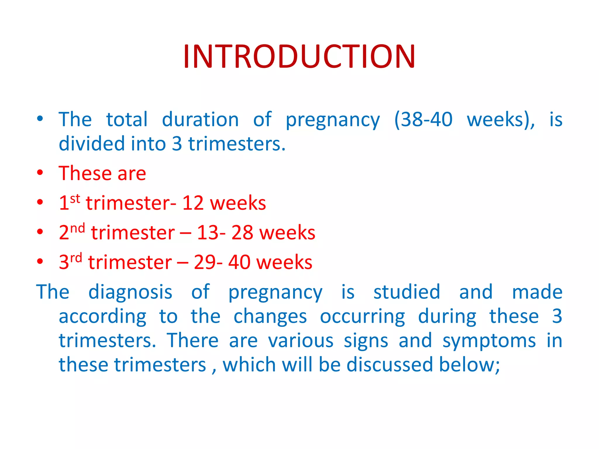 Diagnosis of pregnancy | PPTX