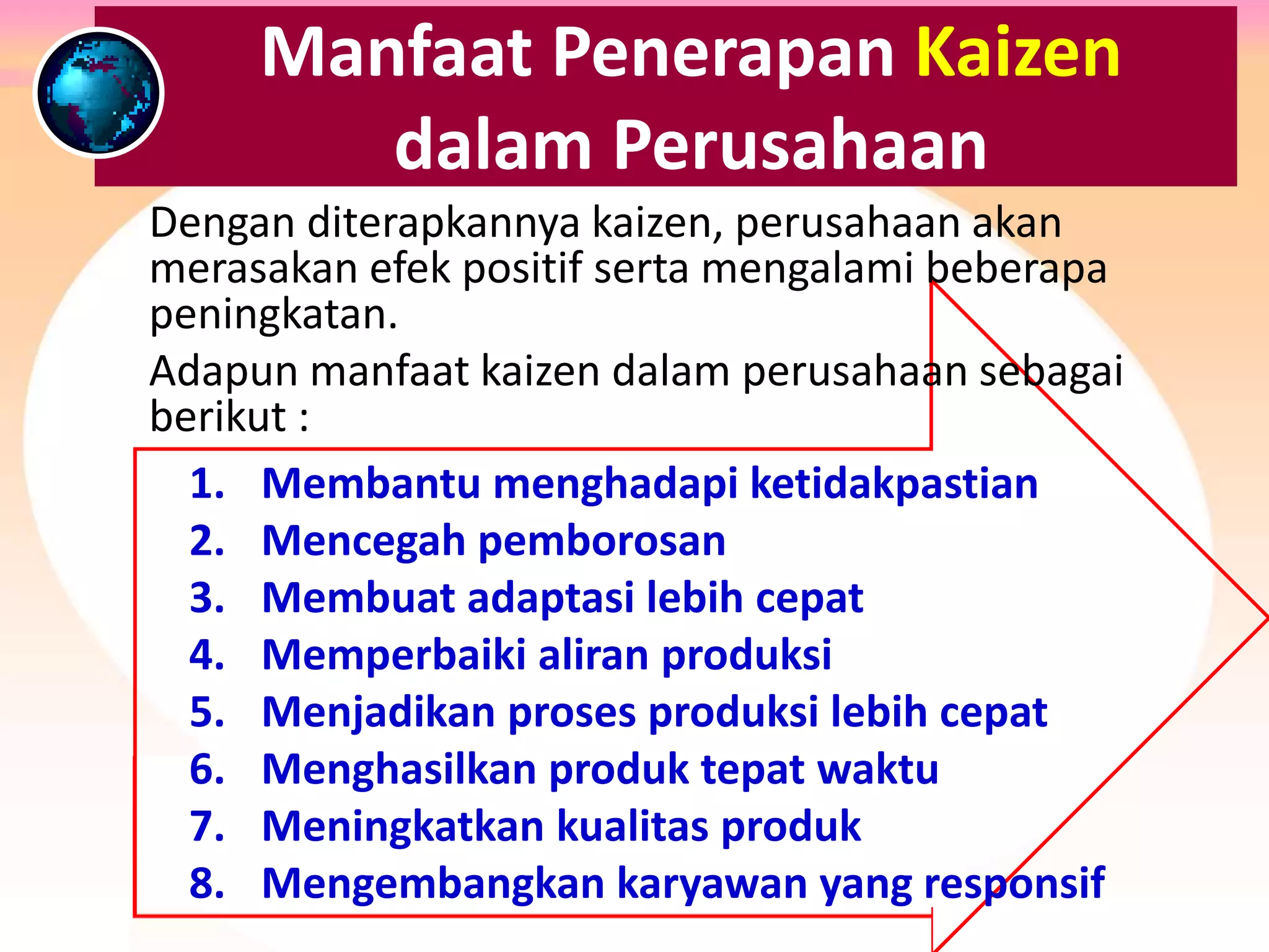 Manfaat Penerapan Metode Kaizen. | PPTX