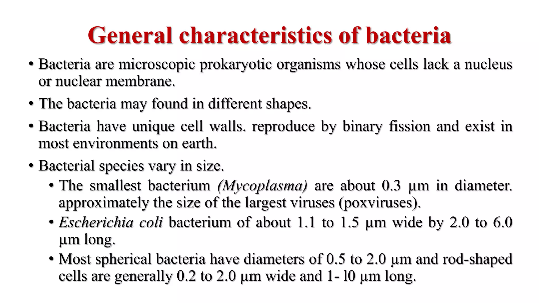 2. General characteristics of microbes (Microbiology) | PPTX