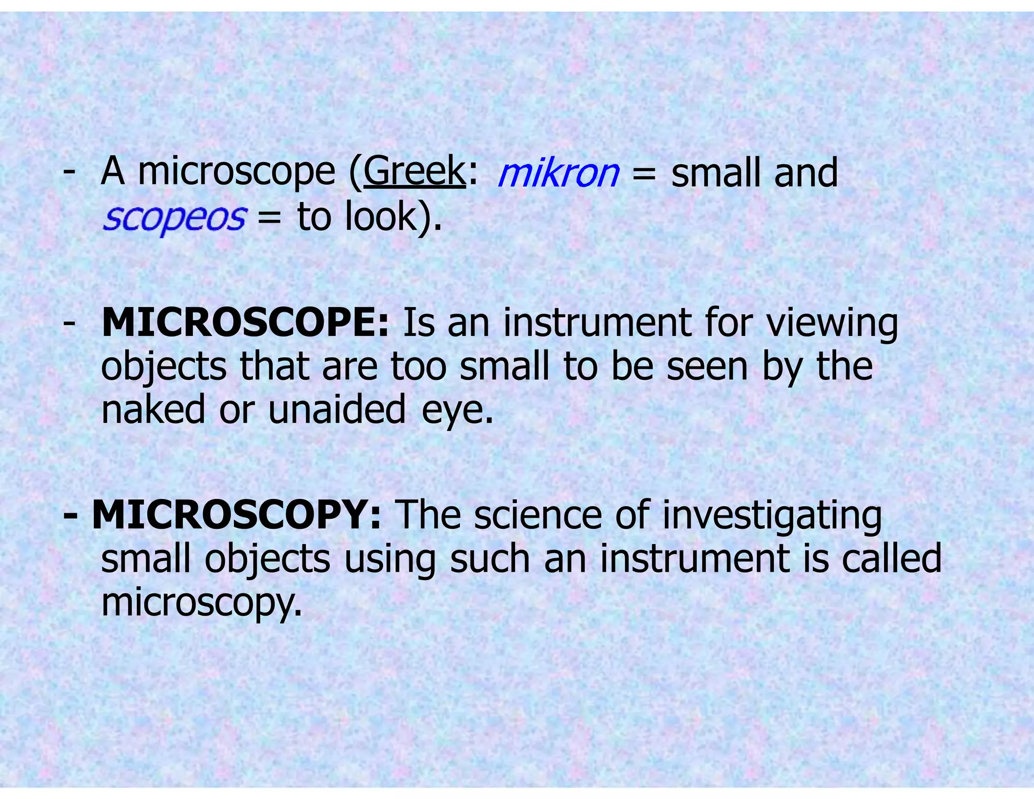2. Microscopy (Biochemistry) | PPTX