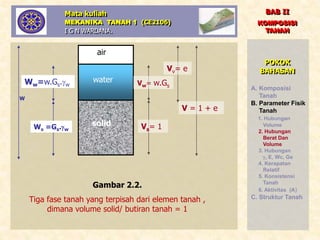 2. Minggu II dan III Properties dan Komposisi Tanah.ppt