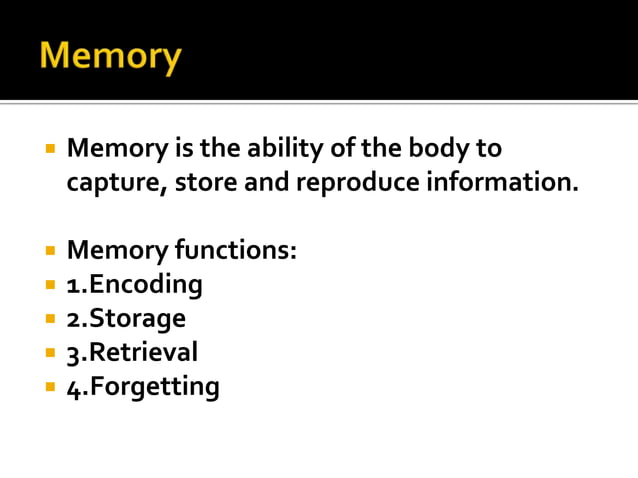 2. Memory and attention.pptx | Data Storage and Warehousing | Computing