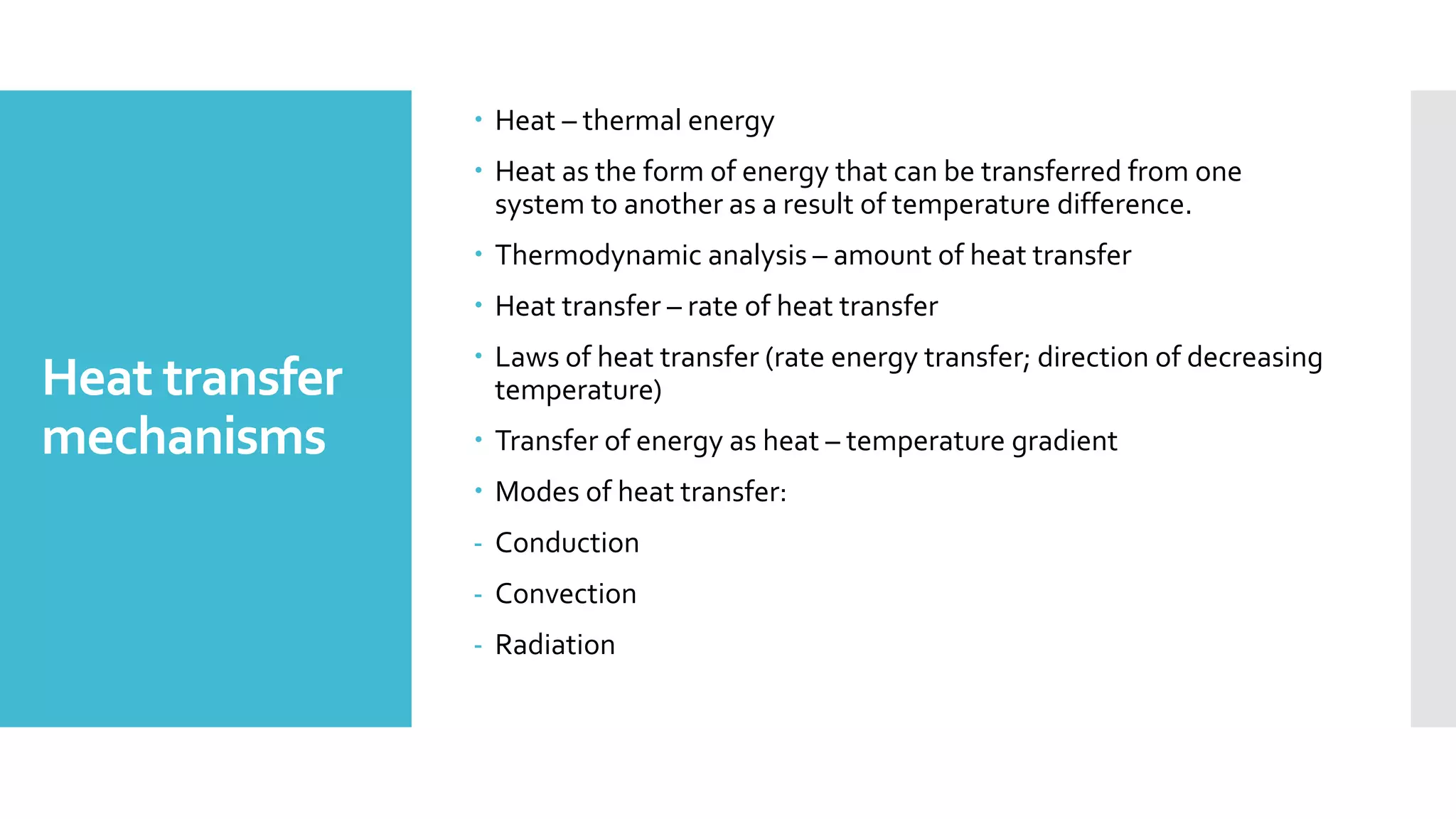 2. Basic concepts and laws of heat transfer analysis.pptx | Physics | Science