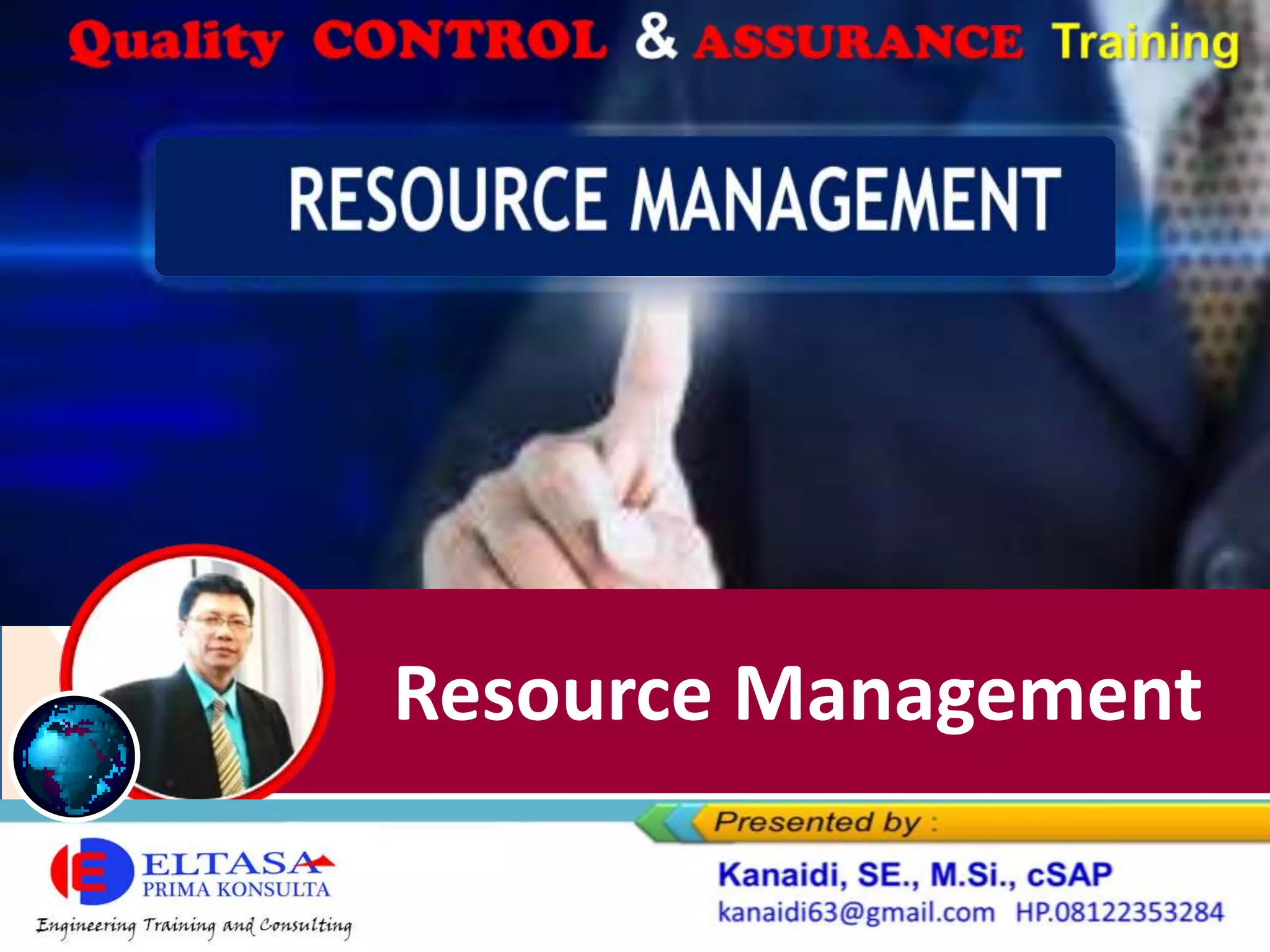 Resource Management _"Training QC & QA" | PPT