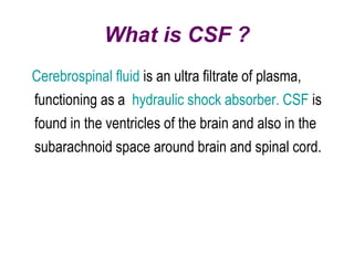 2.-Cerebrospinal-fluid.ppt | Brain and Nervous System Disorders ...