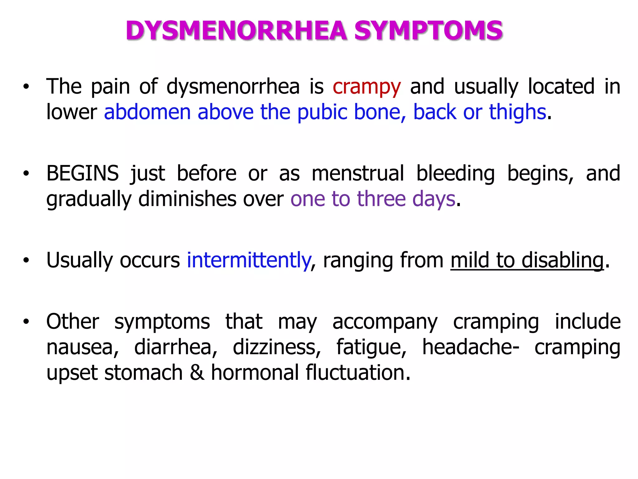 2. Dysmenorrhea and Amenorrhea PG.ppt
