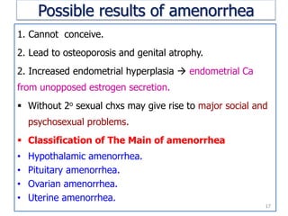 2. Dysmenorrhea and Amenorrhea PG.ppt | Hormonal Disorders | Endocrine ...