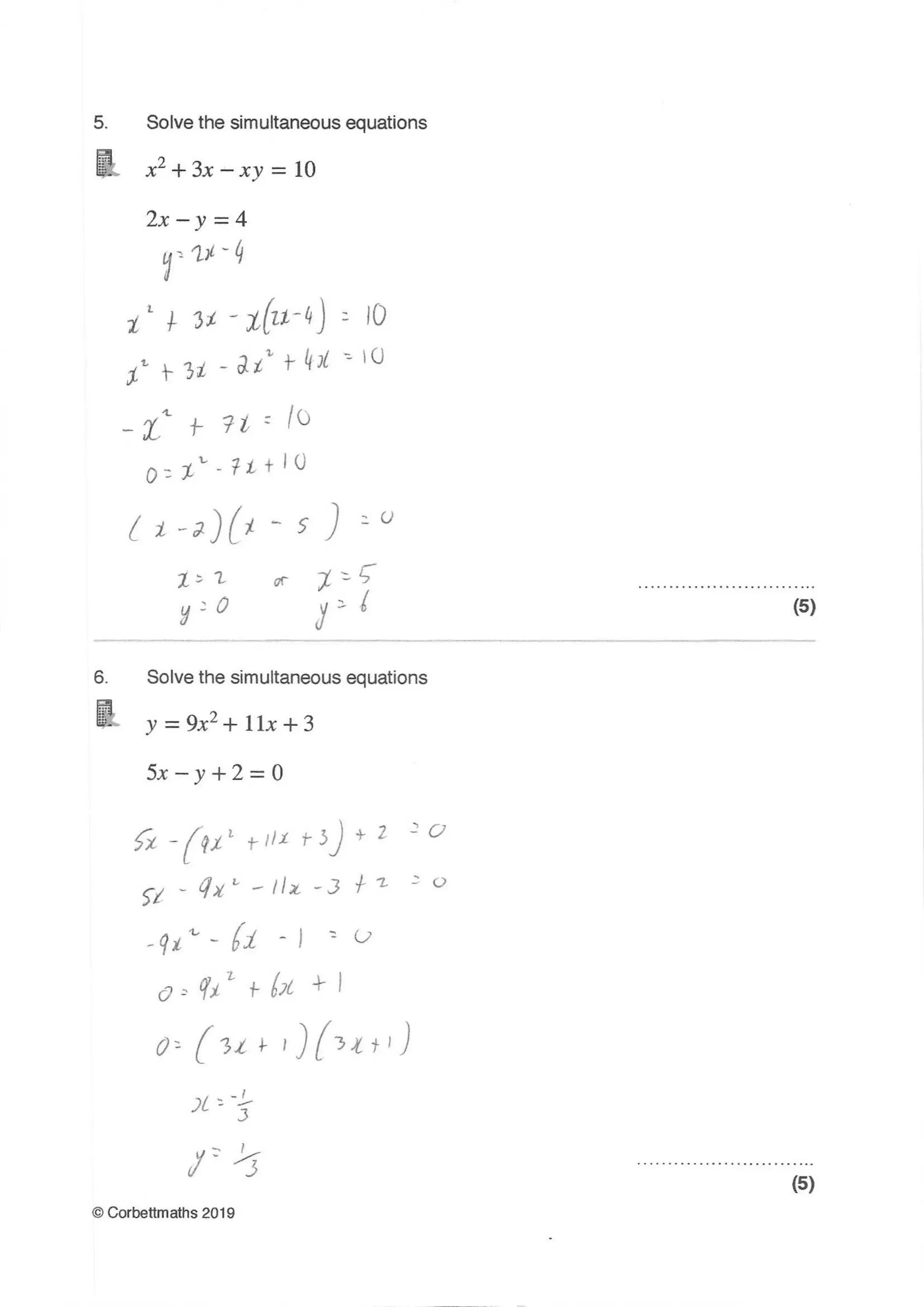 2.2 Simultaneous-Equations-non-linear-answers.pdf