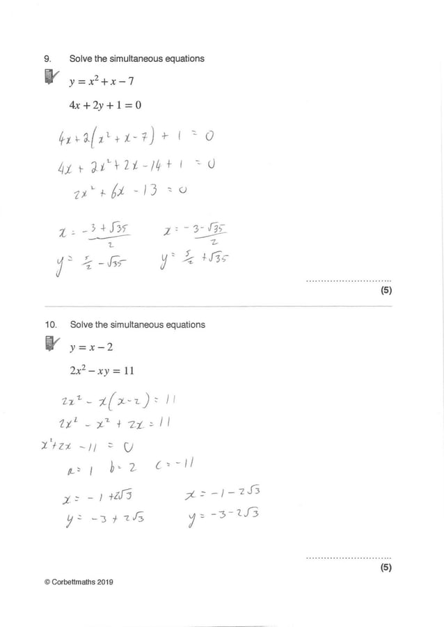 2.2 Simultaneous-Equations-non-linear-answers.pdf