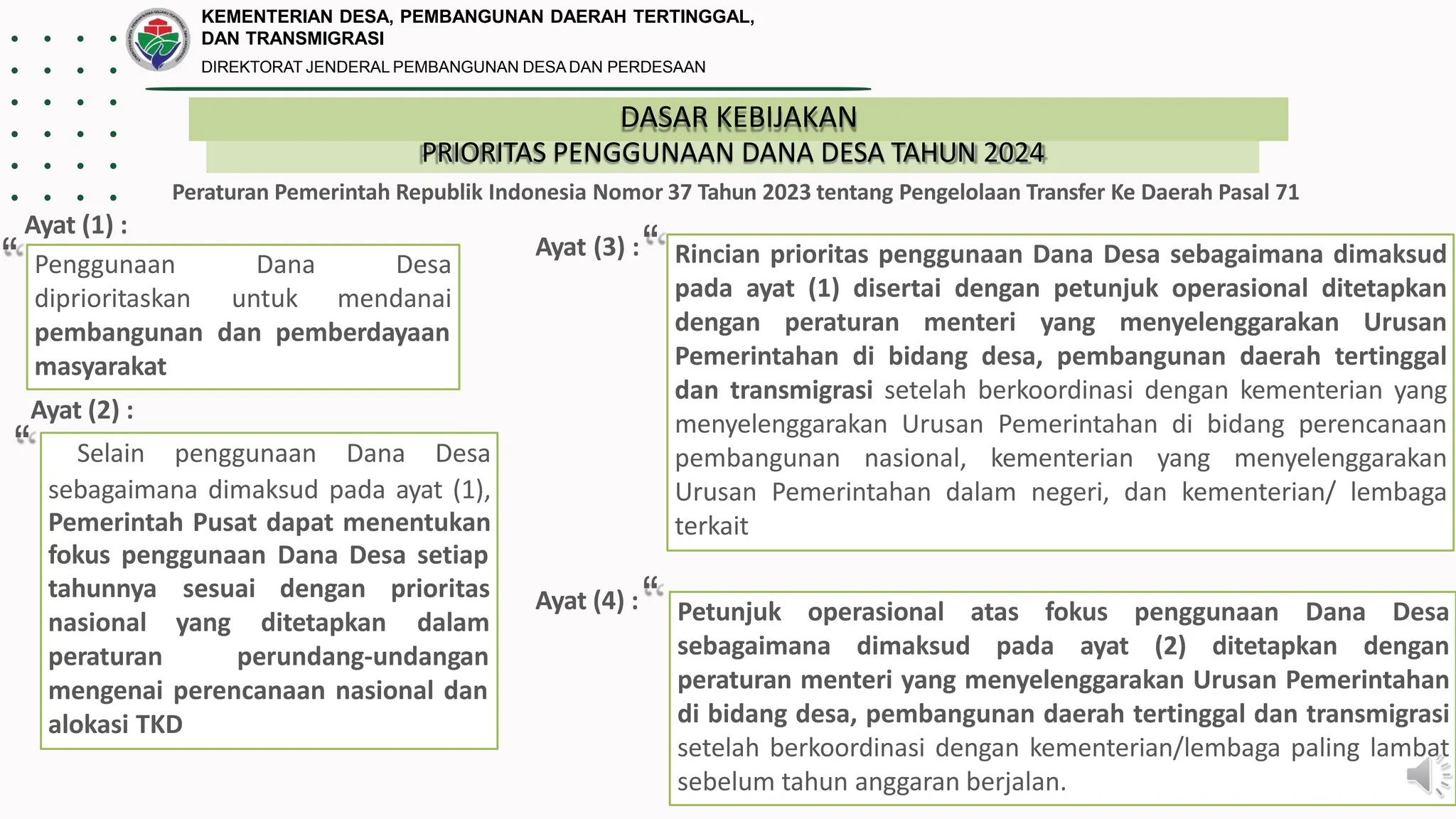 2. Kemendes - Prioritas Penggunaan Dana Desa Tahun 2024.pptx