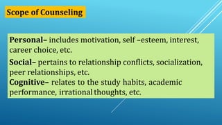 2. Goals of Counseling..pptx | Mental Health | Diseases and Conditions