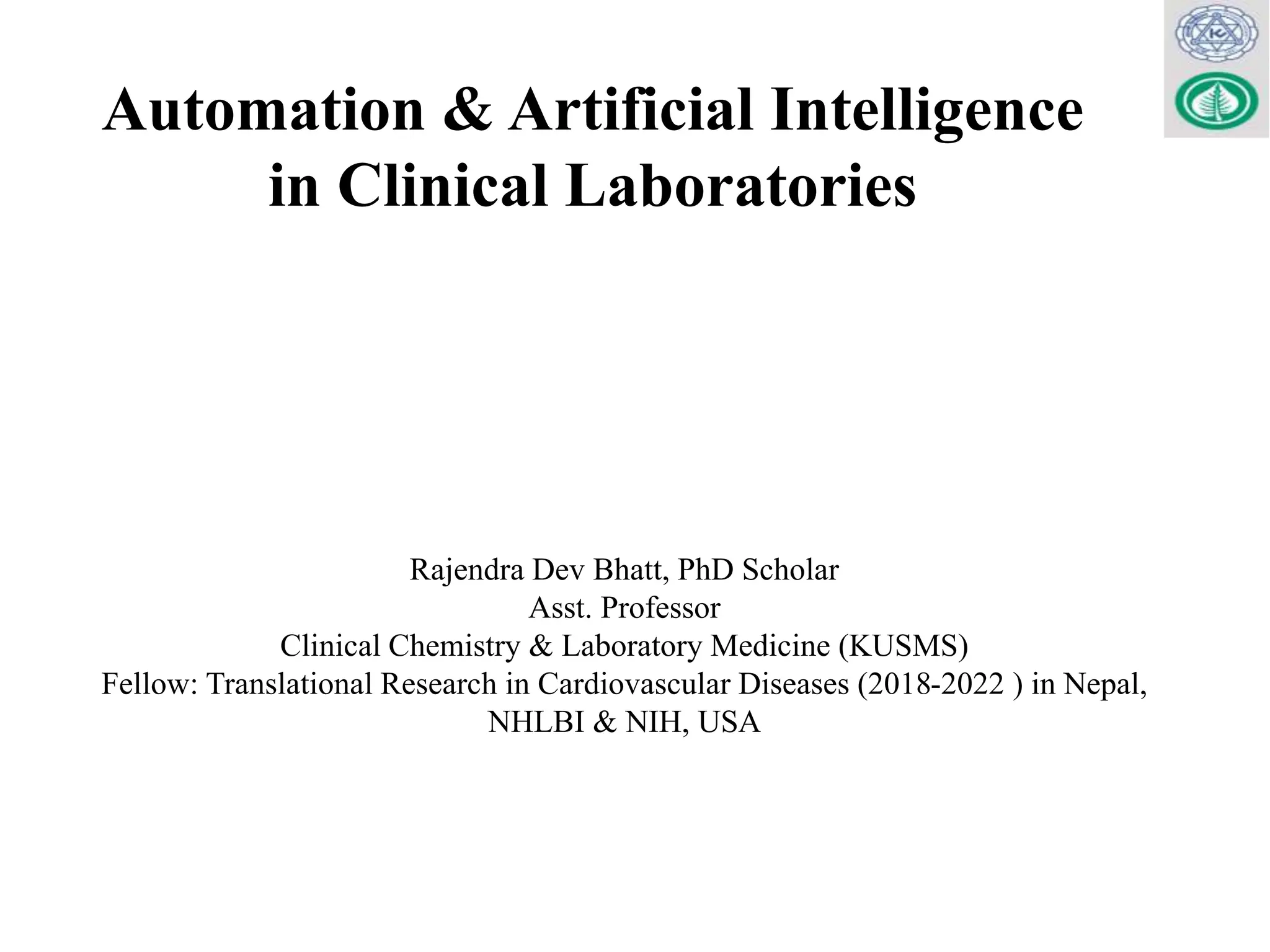 2. Automationa & AI in Clinical Laboratory.pptx