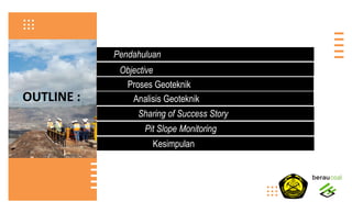 Proses Geoteknik dalam Perancanaan Lereng Tambang | PDF