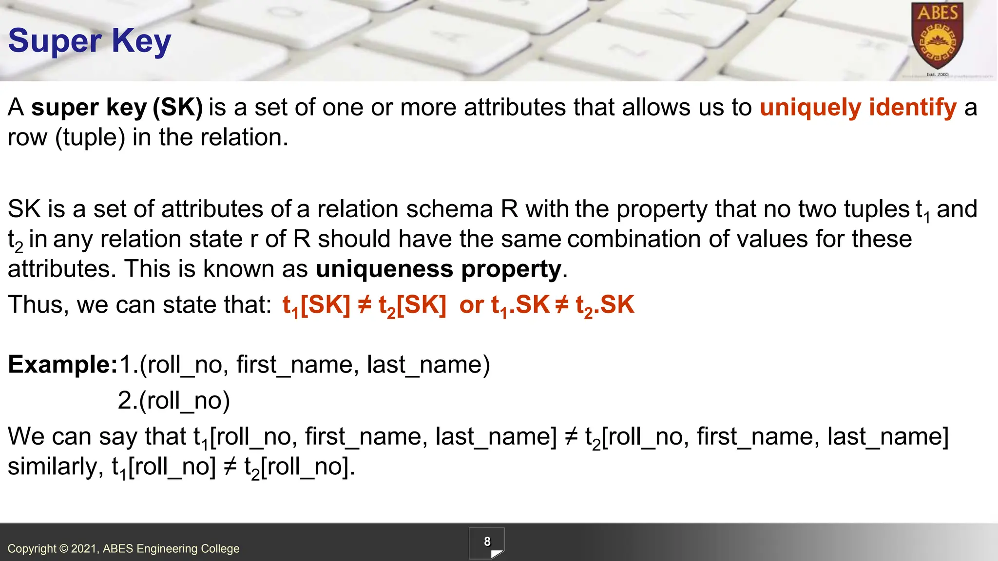 2 Relational Data Model Keys 10b Pptx