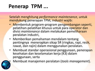 Penerapan Total Productive Maintenance (TPM) _Training "TOTAL ...