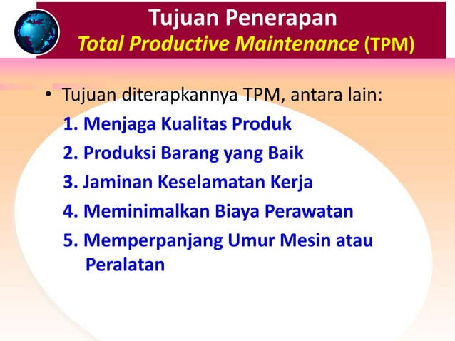 Penerapan Total Productive Maintenance (TPM) _Training "TOTAL ...