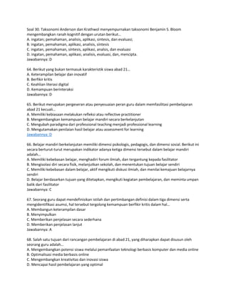 2. KUMPULAN 100 SOAL PRETEST PPG TERBARU.docx