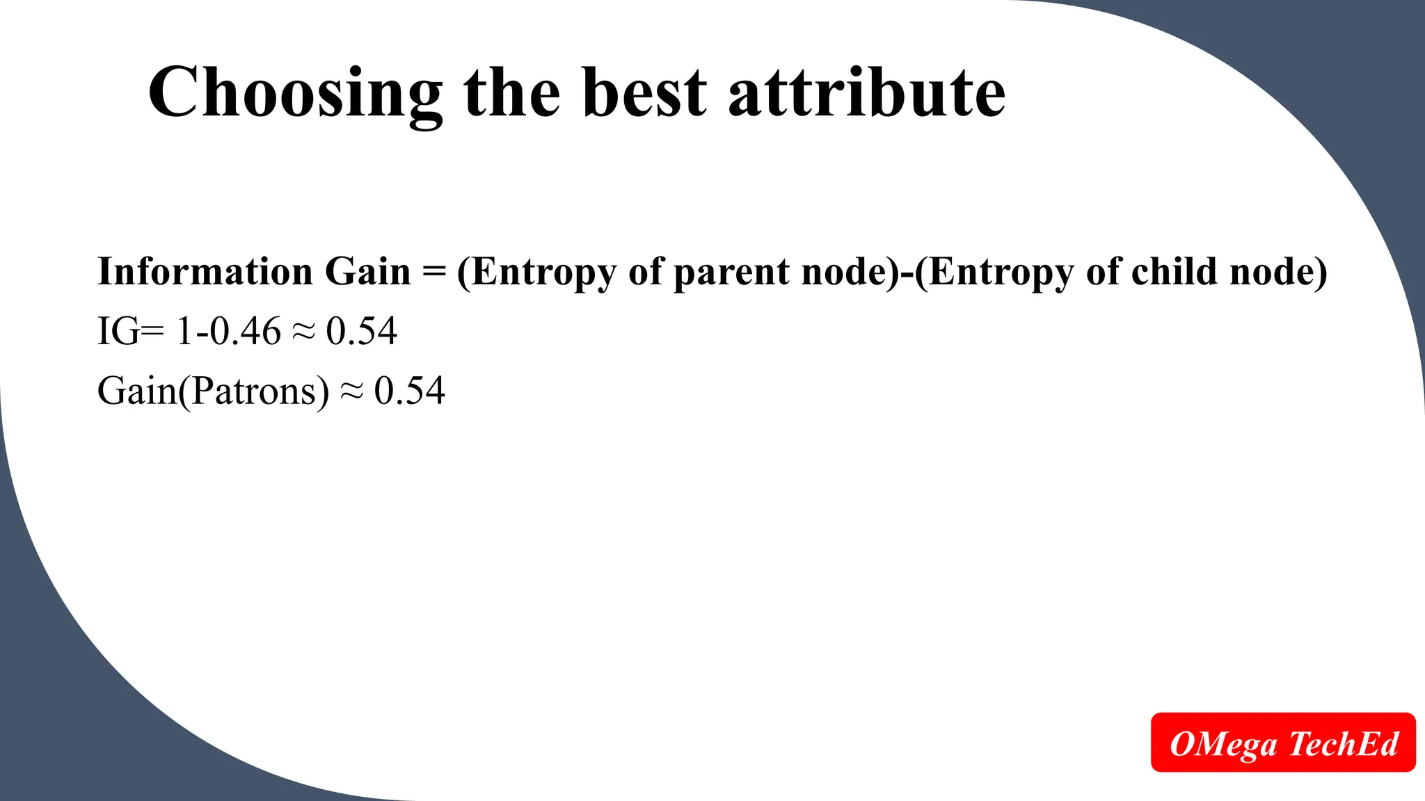 Entropy and information gain in decision tree. | PPTX | Physics | Science